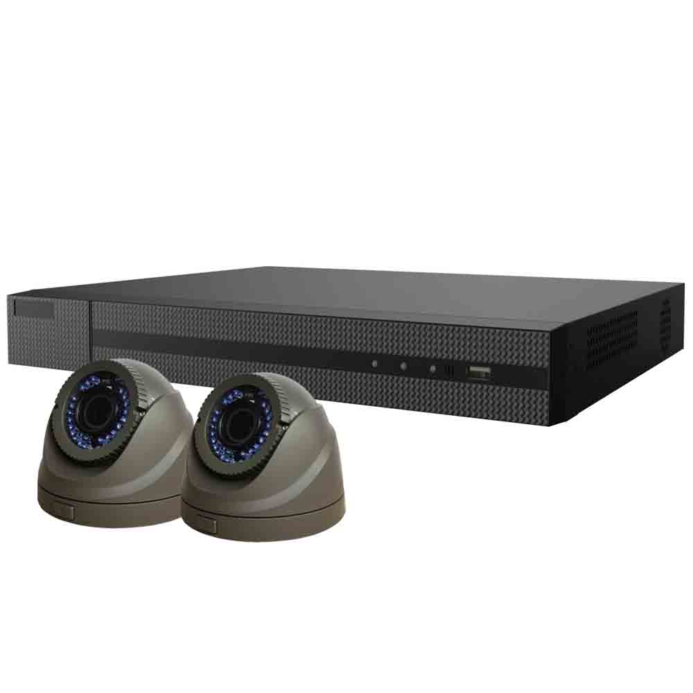 1080p Hiwatch By Hikvision 4ch Hd Tvi Cctv Kit With 2x Grey Vari Focal